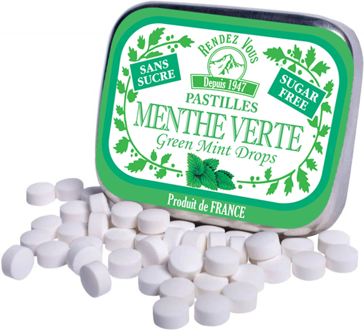 Pastilles Menthe verte s/s RDV 10g x 24 | OH-GOURMAND